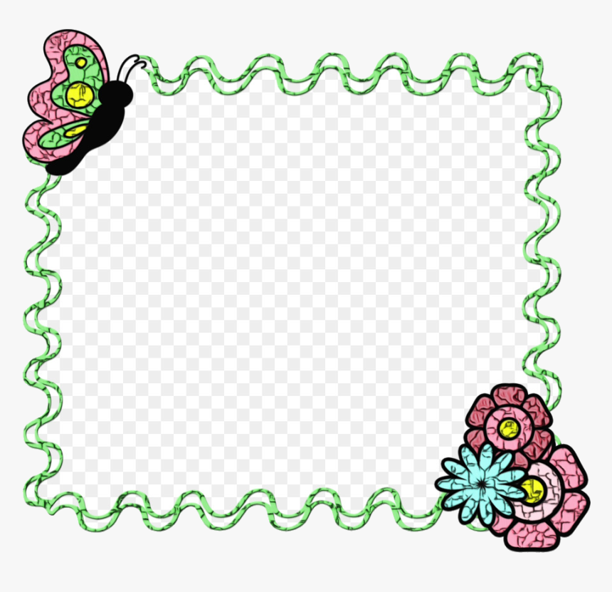 Wizard Of Oz Border Black And White Frame Transparent - Flowers Border ...