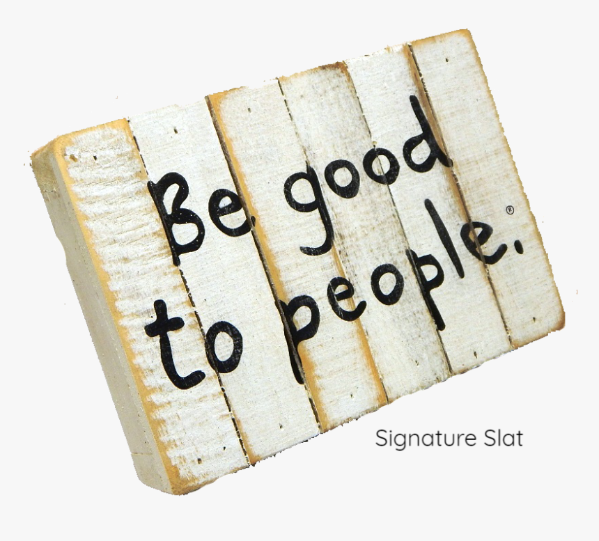 Signature Slat Wood Sign Made In Usa Handmade White - Wood, HD Png ...