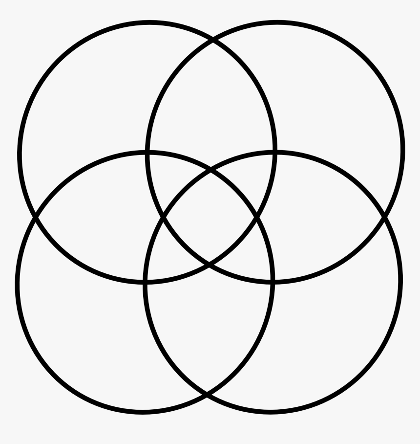 4 Circles Png - Flower Of Life 4 Circles, Transparent Png , Transparent ...