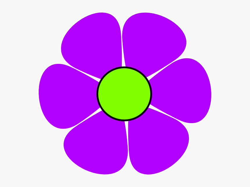 Flower Power Clip Art - Purple Flower Clipart, HD Png Download ...
