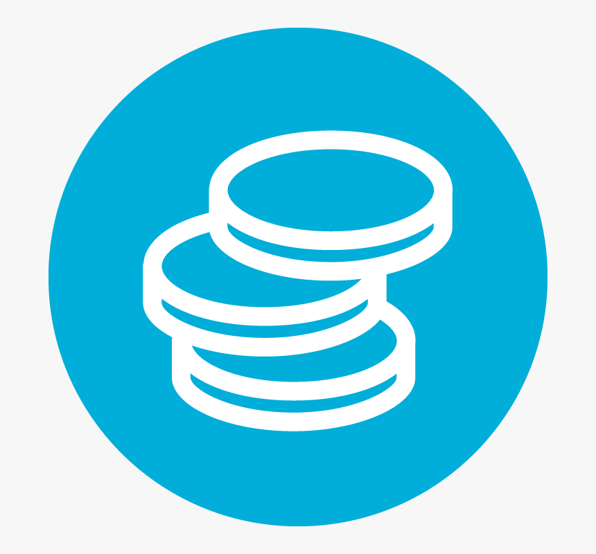 Hfh Icon Coins Bluecircle - Coin Blue Icon Png, Transparent Png ...