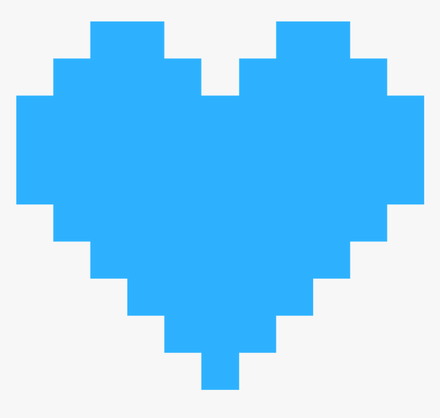 Heart Blue Free Download - 8 Bit Heart Png, Transparent Png ...