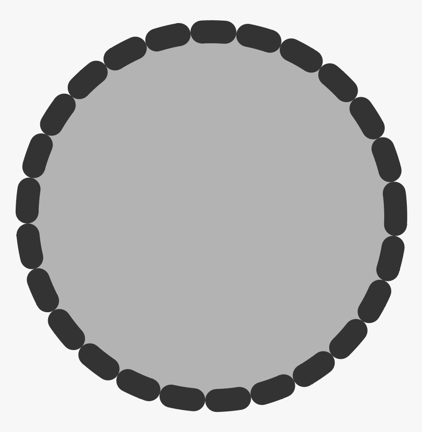 Circle, Round, Shape, Dotted, Outline, Border, Grey - Beyaz Şekil Png ...