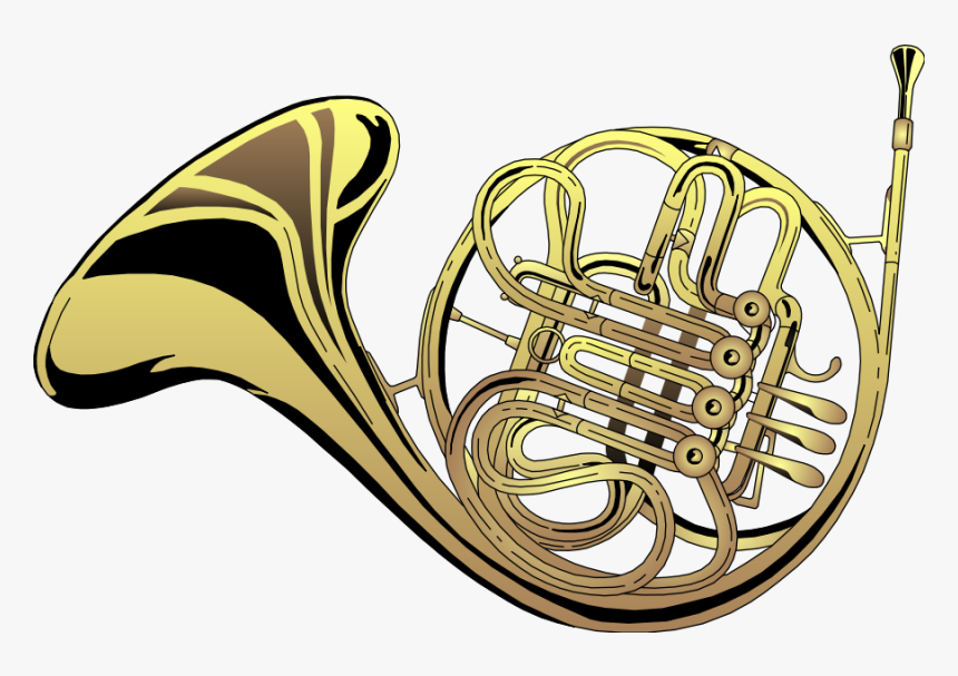 French Horn Free Vector 4vector - French Horn Clip Art, HD Png Download ...