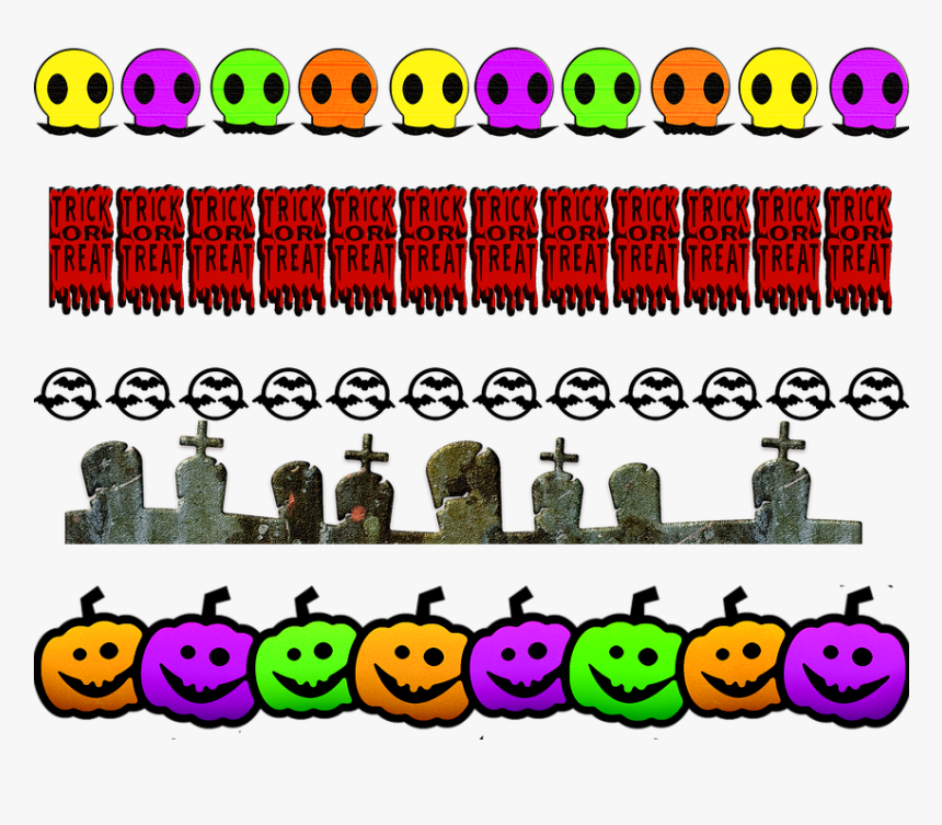 Transparent Halloween Border Landscape Png - Transparent Free Halloween ...
