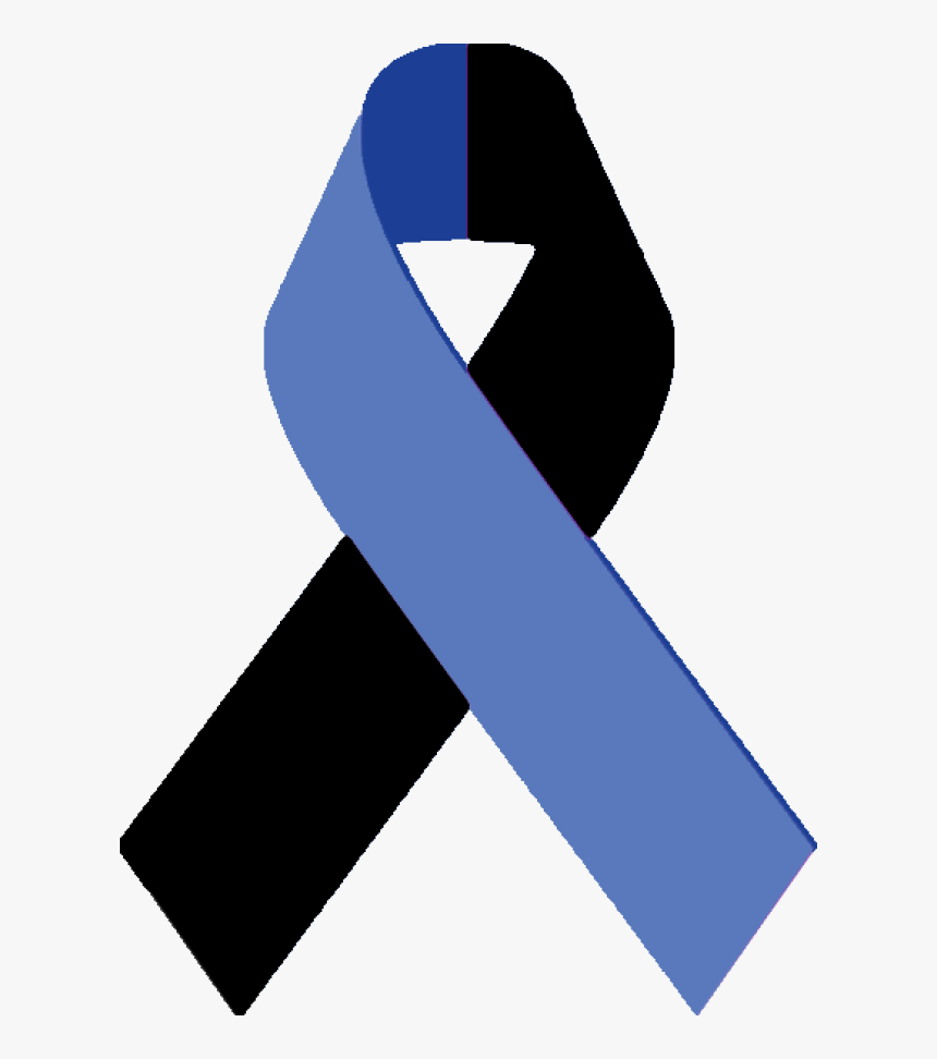 Black And Blue Ribbon, HD Png Download , Transparent Png Image - PNGitem