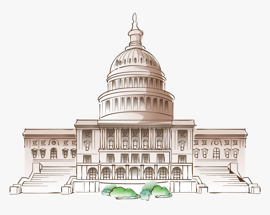 White House Cartoon Mural - Cartoon White House Vector, HD Png Download ...