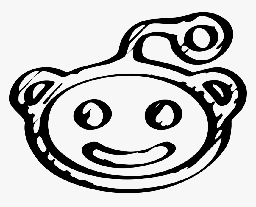 Reddit Logo Sketch - Smiley, HD Png Download , Transparent Png Image ...