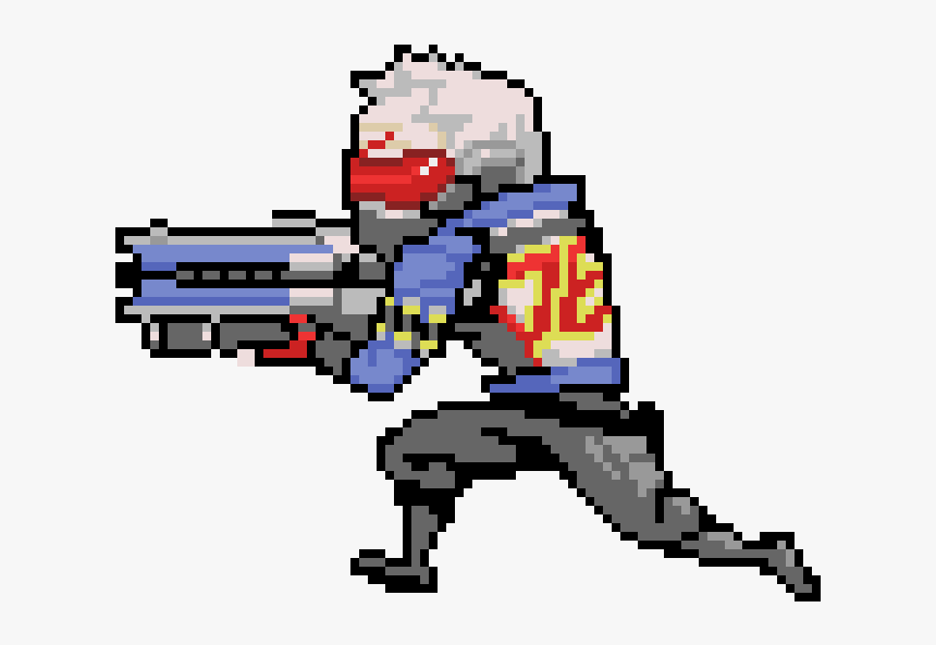 Pixie Engine Logo - Overwatch Soldier 76 Pixel Spray, HD Png Download ...