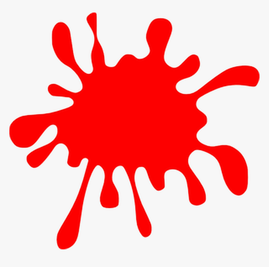 Red Paint Splat Clipart , Png Download - Black Paint Splash Clipart ...