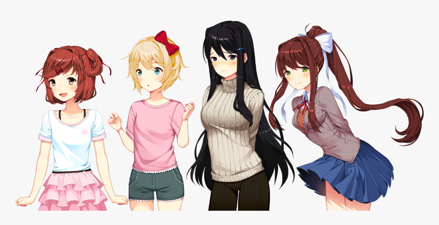 Doki Doki Literature Club Logo Png - Monika Ddlc Sprites, Transparent ...