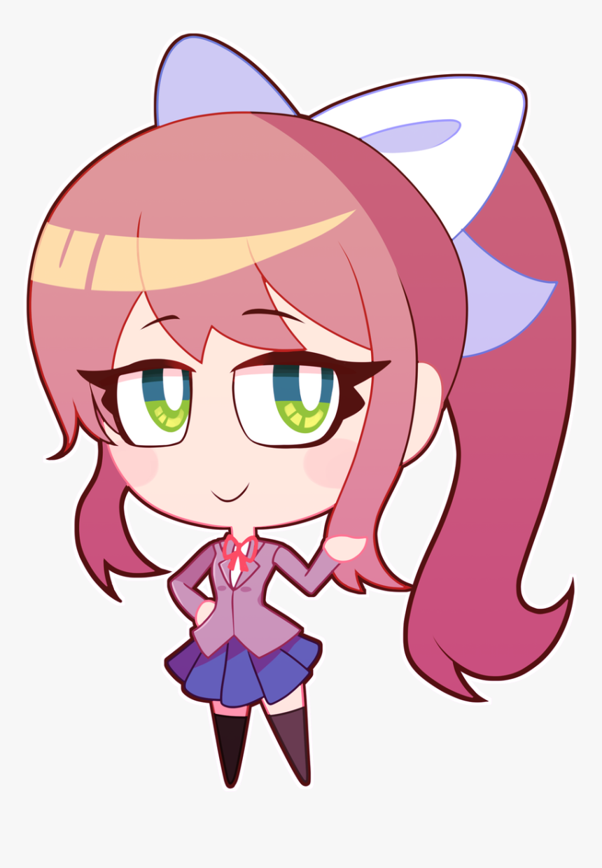 Doki Doki Literature Club Chibi Monika, HD Png Download , Transparent ...