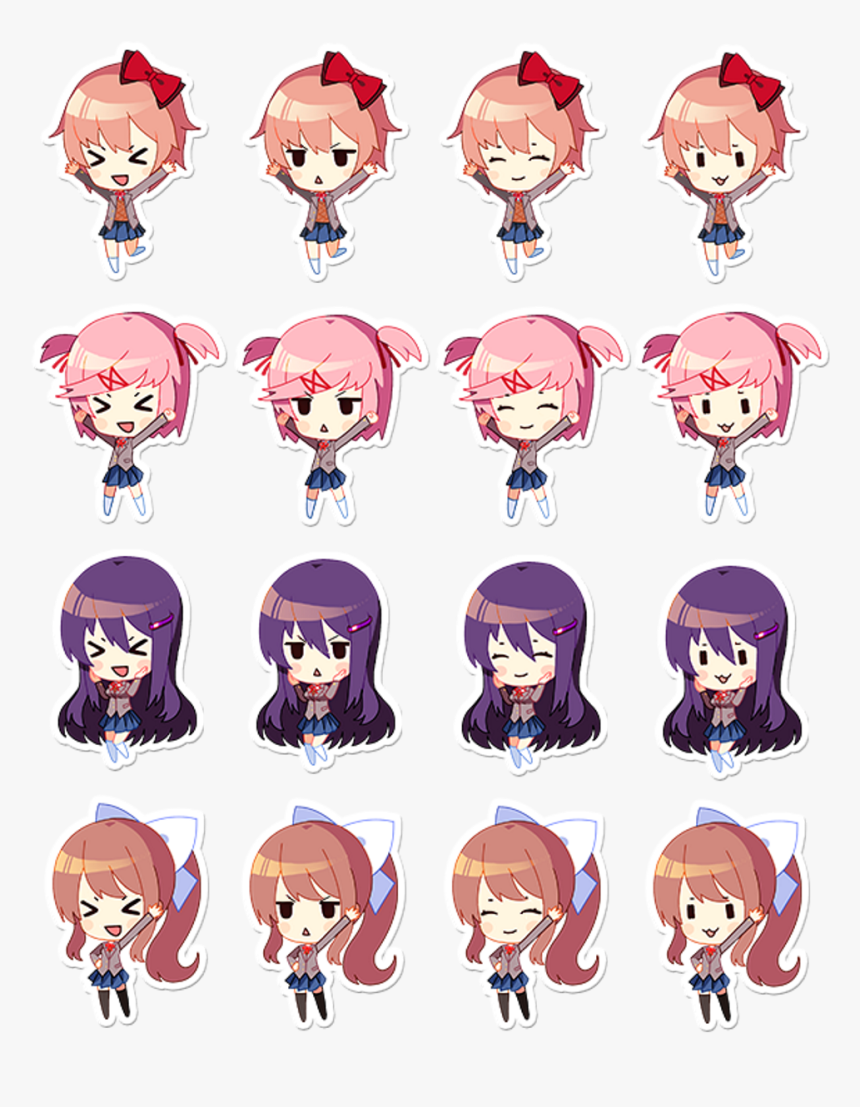Monika Doki Doki Chibi , Png Download - Doki Doki Literature Club Chibi, Transparent Png ...