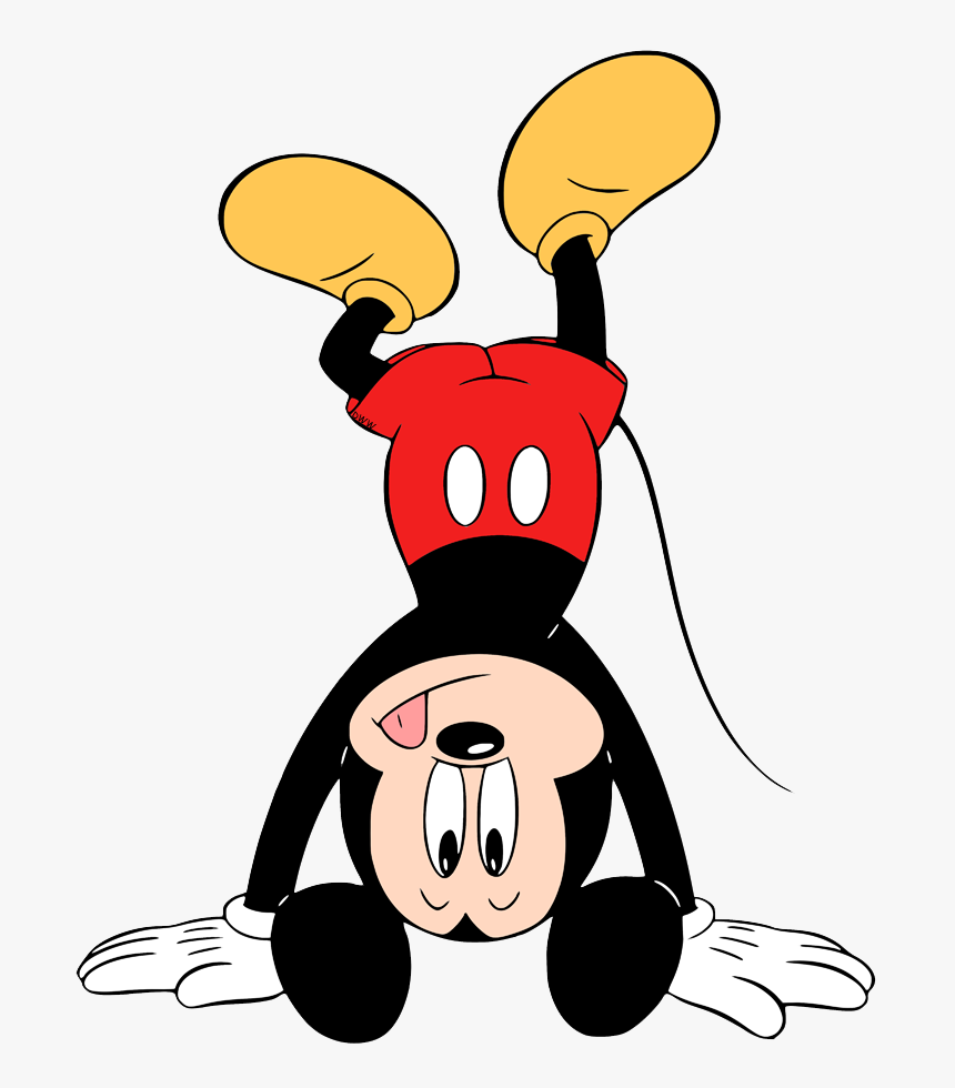 Coloring Pages Cartoon Mickey Mouse Doing Handstand, HD Png Download ...