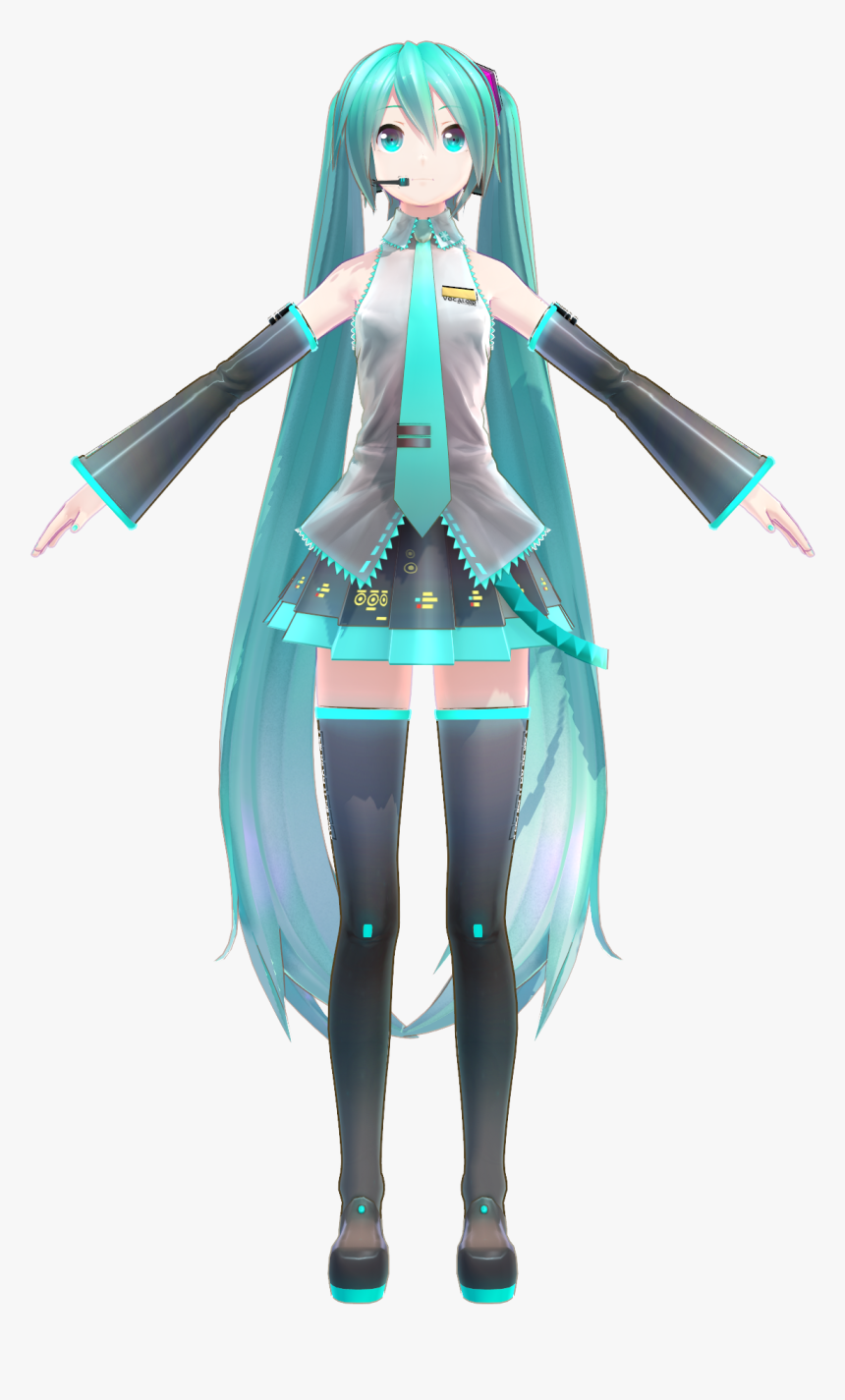 Miku Hatsune Crude Hair By Yyb - Mmd Yyb Miku Dl, HD Png Download , Transparent Png Image - PNGitem