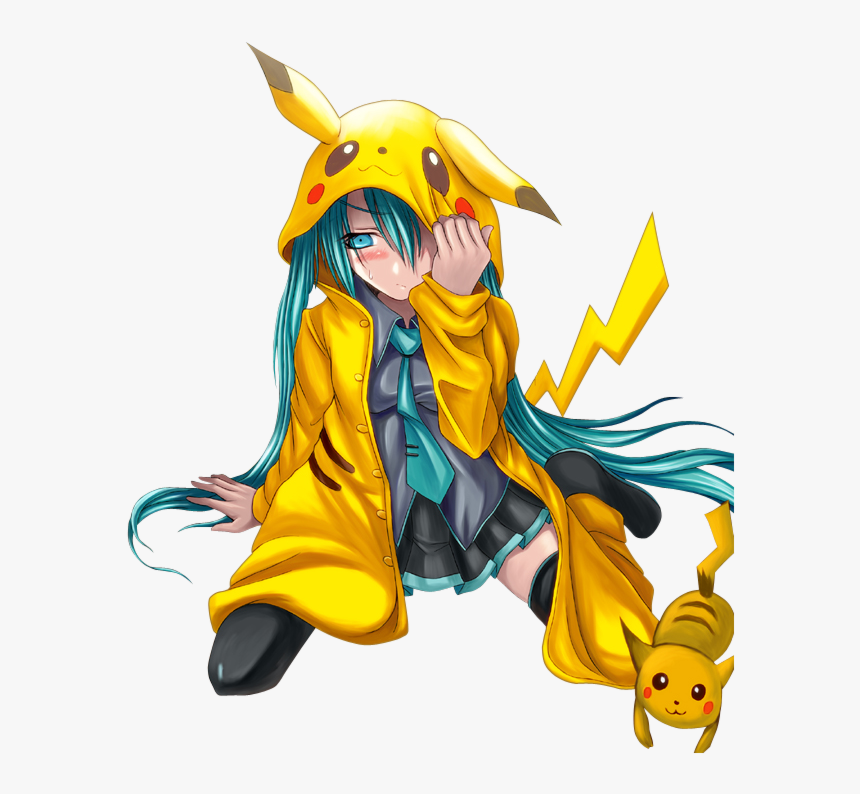 Pikachu And Hatsune Miku, HD Png Download , Transparent Png Image - PNGitem