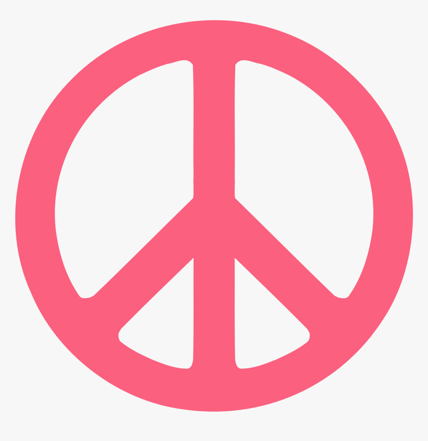 Indian Red Peace Symbol 1 555px - Pink Peace Sign, HD Png Download ...