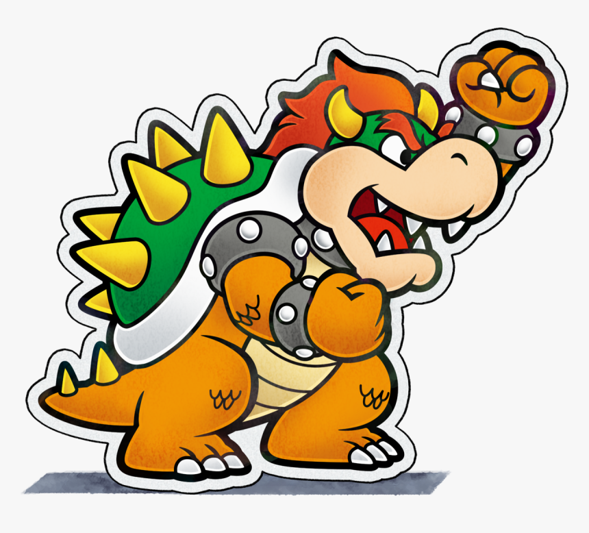 Mario And Luigi Paper Jam Paper Bowser, HD Png Download , Transparent ...