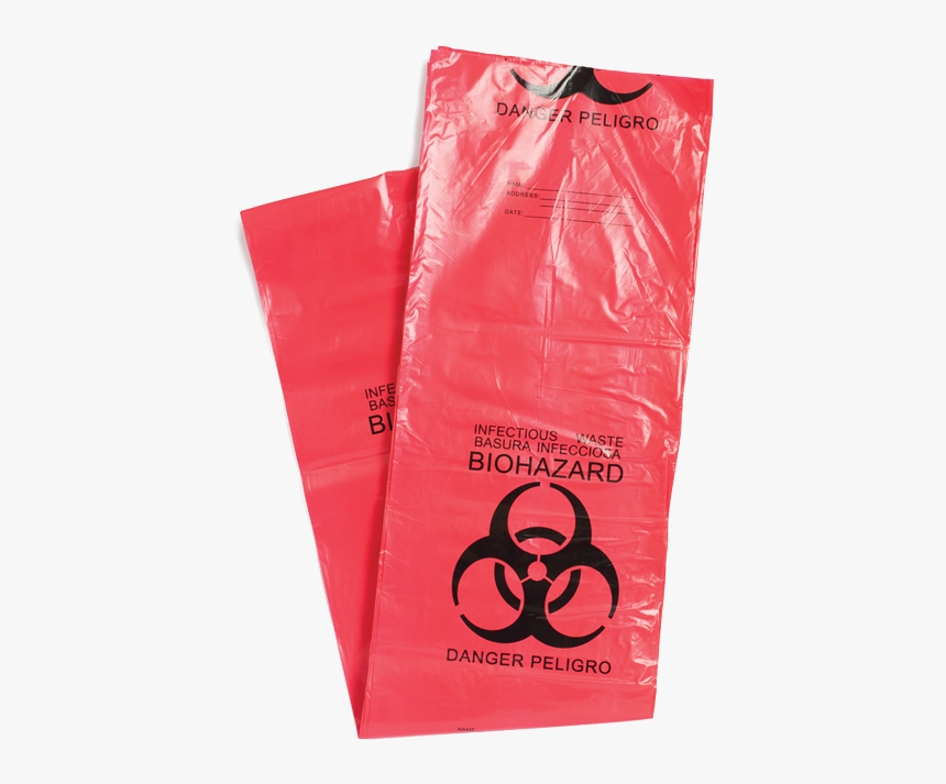 Red Biohazard Infectious Waste Bags - Biohazard Symbol, HD Png Download ...