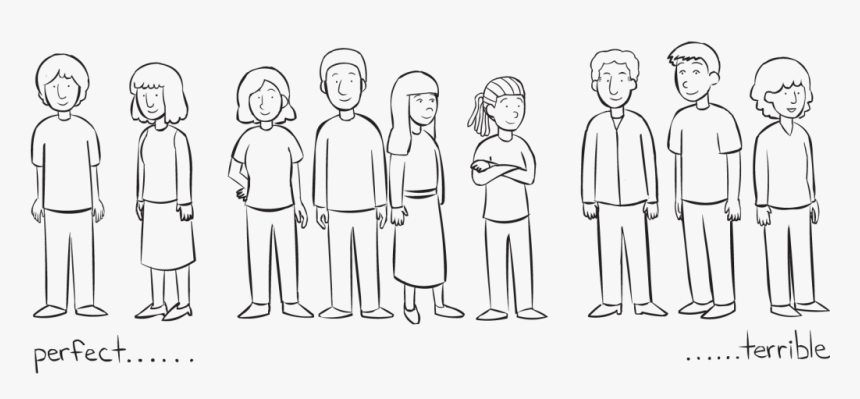 Back Group Of People Standing In Straight Line Facing - People In A ...