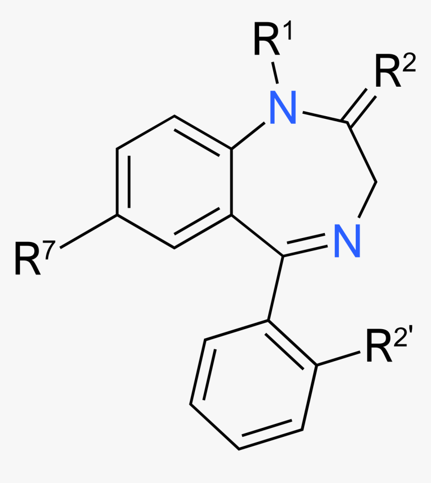 Clonazepam Structure - Lormetazepam Structure, HD Png Download ...