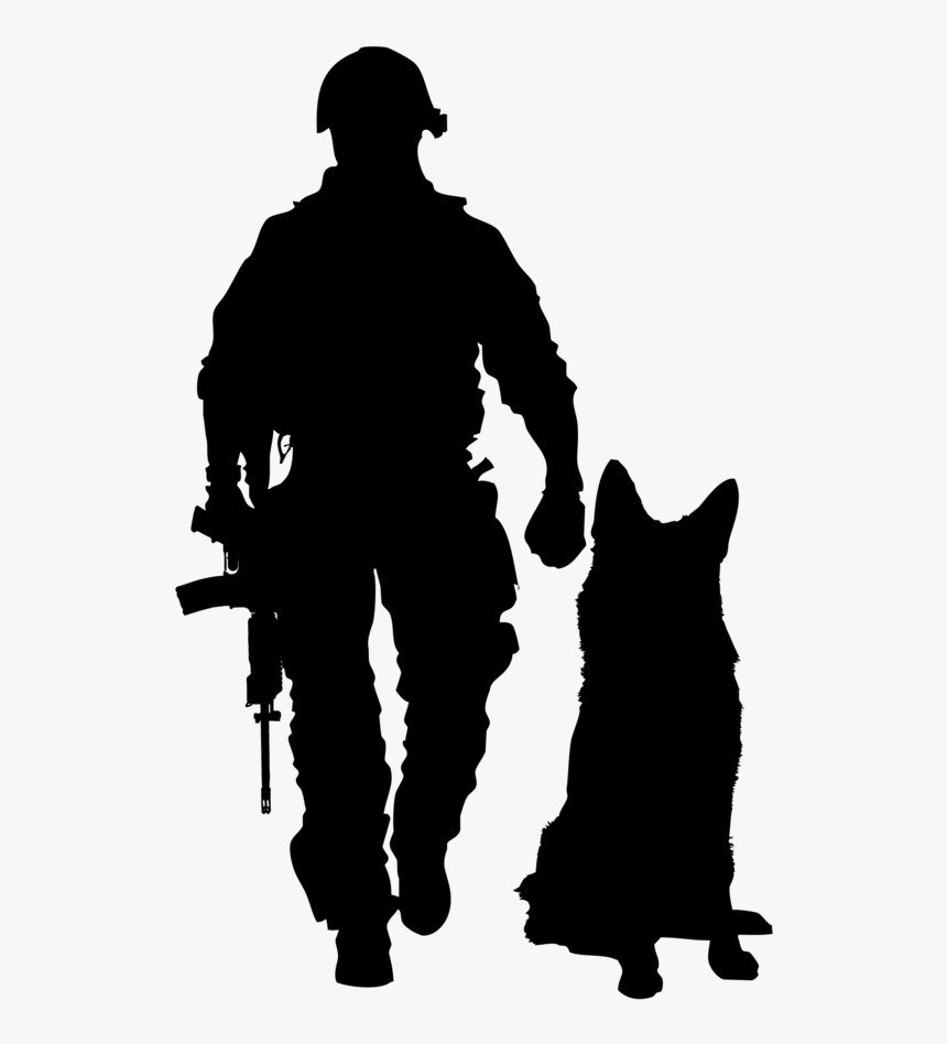 Transparent Soldier Silhouette Png - Soldier And Dog Silhouette, Png ...
