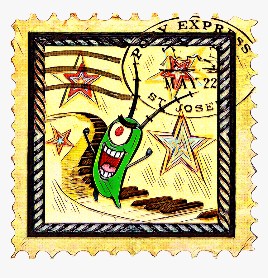 Plankton Spongebob, Krabby Patty, Mr Krabs, Plankton, - Postage Stamp ...