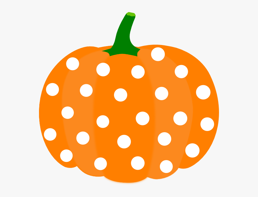 Polka Dot Pumpkin Clip Art - Polka Dot Pumpkin Clipart, HD Png Download ...