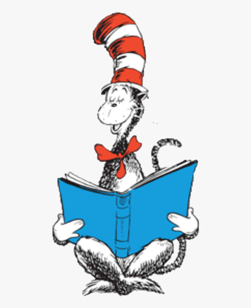 Dr Seuss Cat Reading, HD Png Download , Transparent Png Image - PNGitem