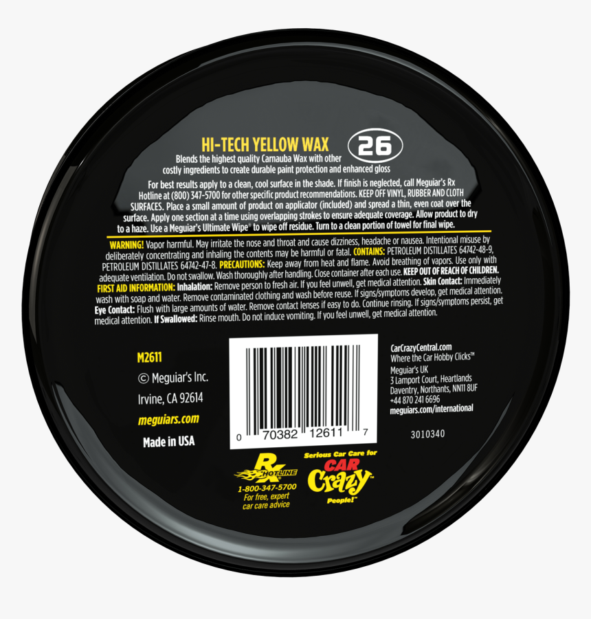 M26 Mirror Glaze® Hi-tech Yellow Wax, Paste - Circle, HD Png Download ...