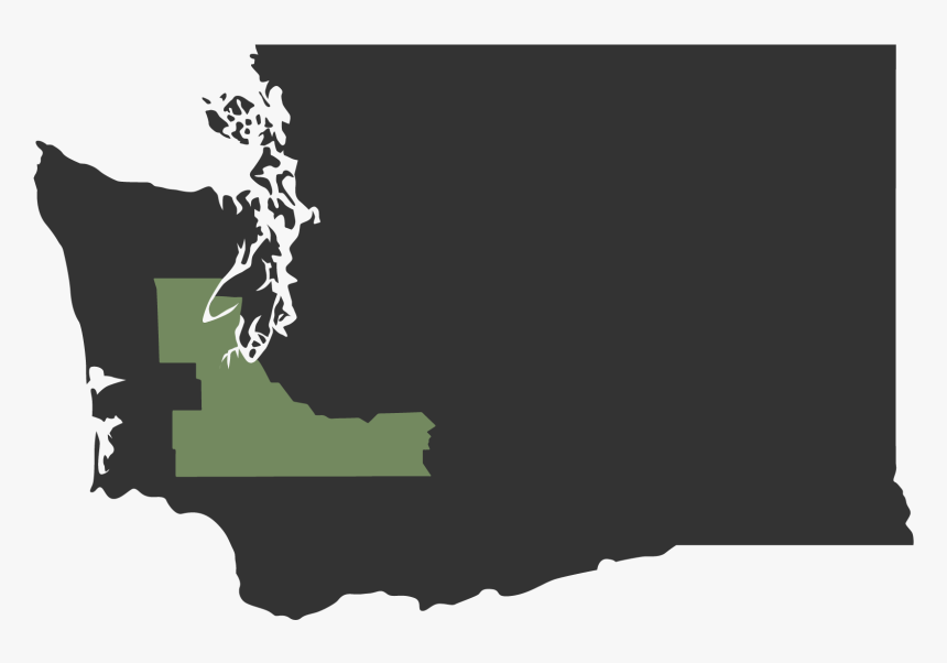 Washington Vector Map - Washington State Flag Map, HD Png Download ...