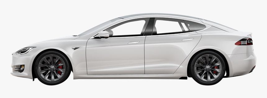 Tesla In White From The Side - Tesla Seite, HD Png Download ...