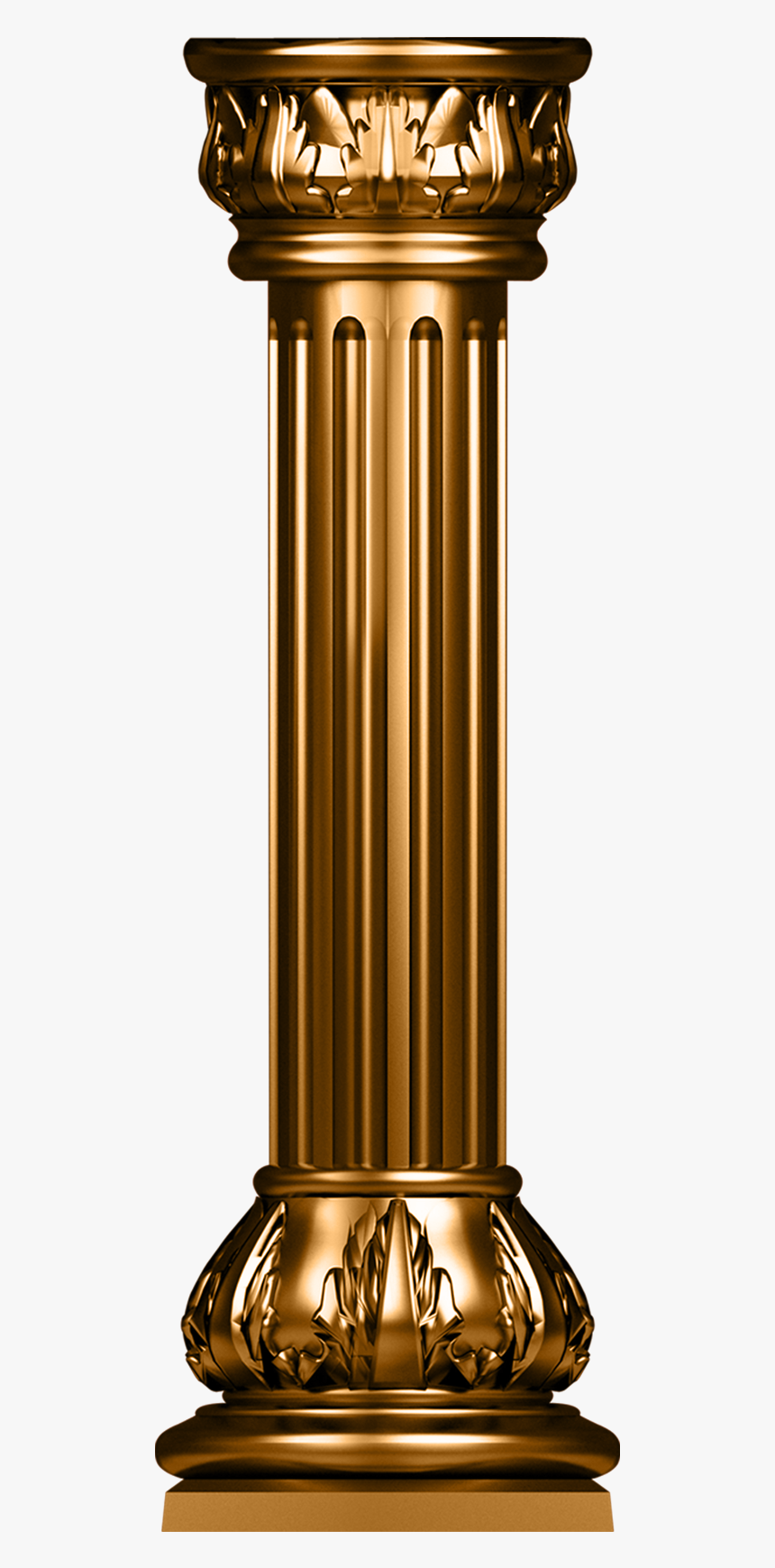 Column Icon Transprent Png Free Download Brass - Gold Pillar Design Png ...