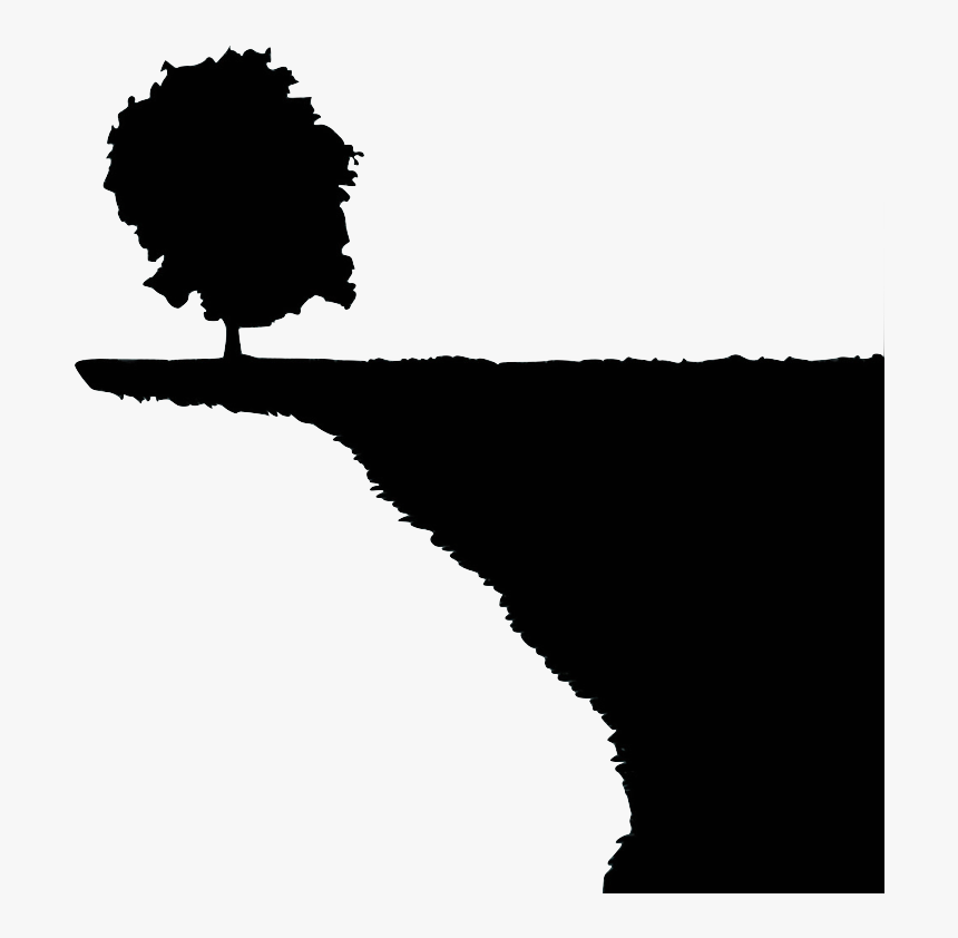 Mountain Cliff Clipart Black