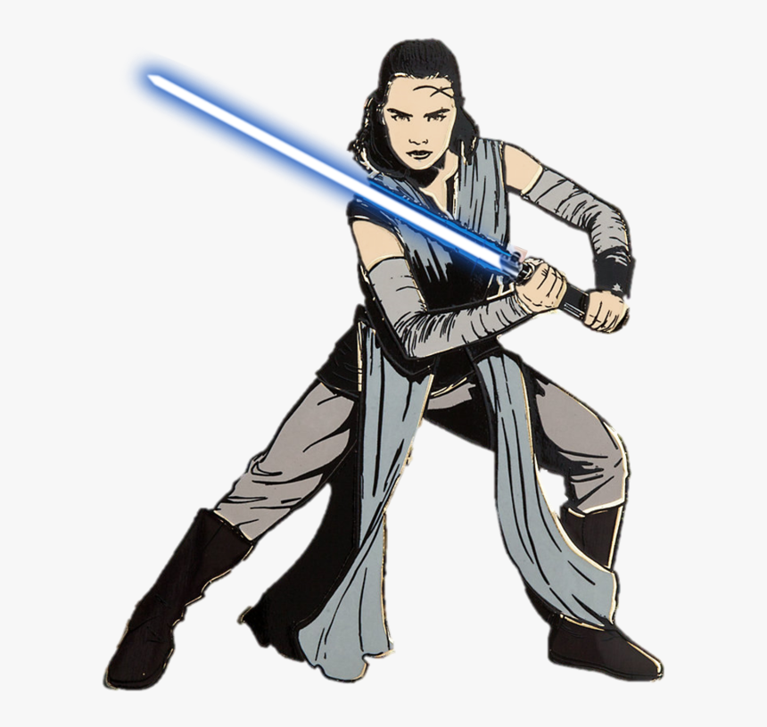 Rey Star Wars Cartoon Last Jedi - Rey Star Wars Cartoon, HD Png ...