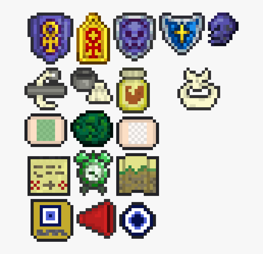 Terraria Ankh Shield Pixel Art, HD Png Download , Transparent Png Image ...