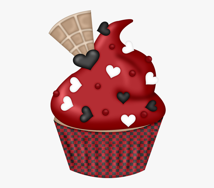 Red Cupcake Clipart