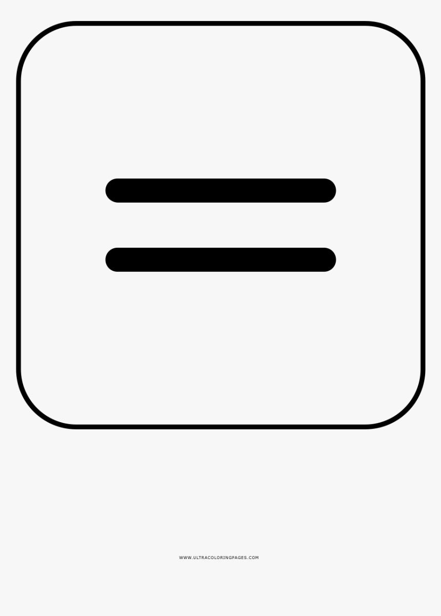 Equal Sign Coloring Page, HD Png Download , Transparent Png Image - PNGitem