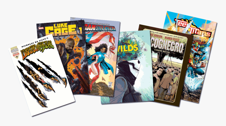 A Pile Of Comic Book Covers - Comic Book Pile Png, Transparent Png ...