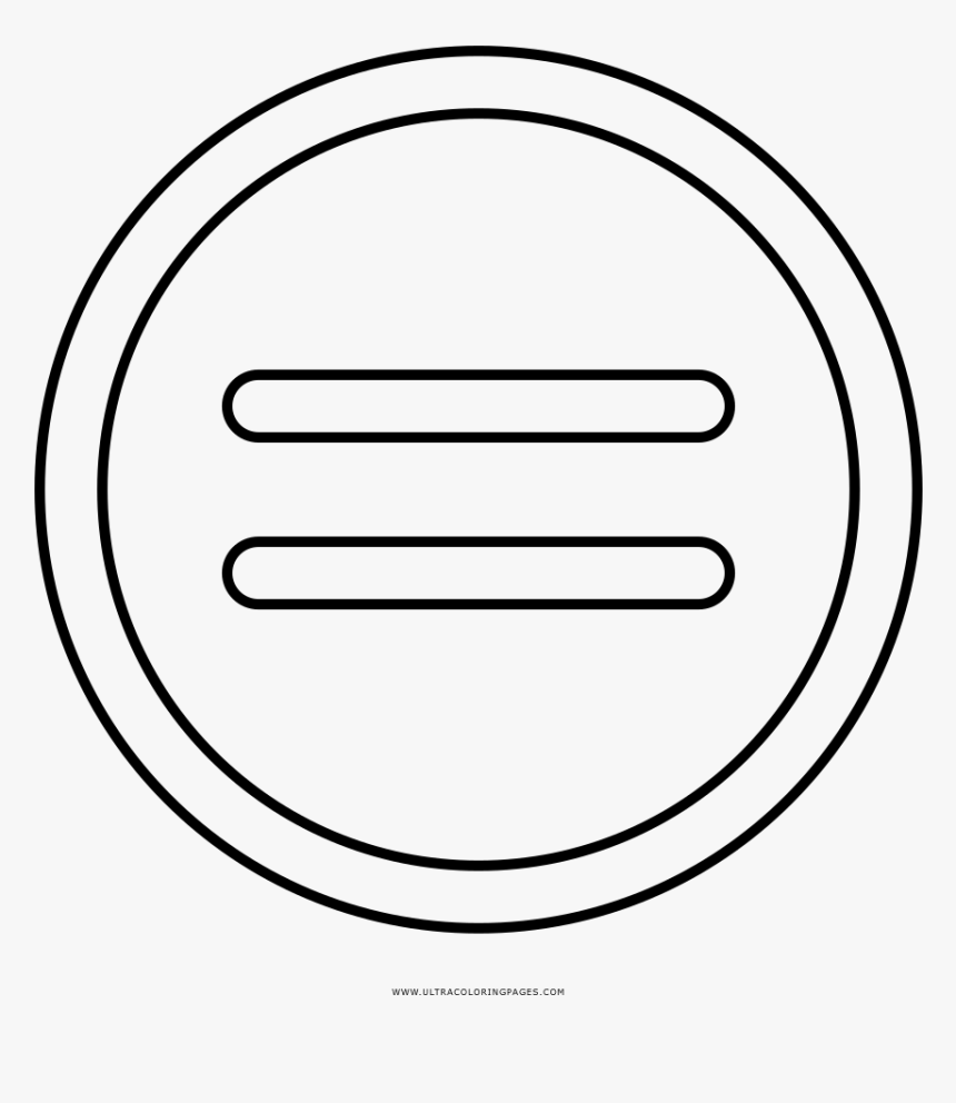 Equal Sign Coloring Page - Circle, HD Png Download , Transparent Png ...