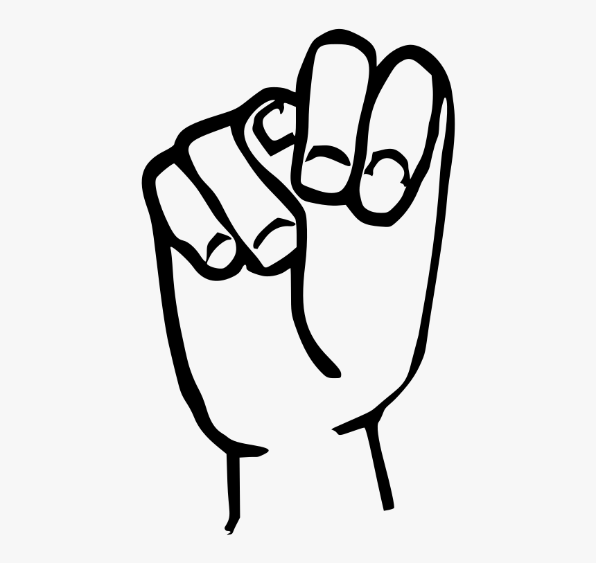 Sign Language N - N In American Sign Language, HD Png Download ...