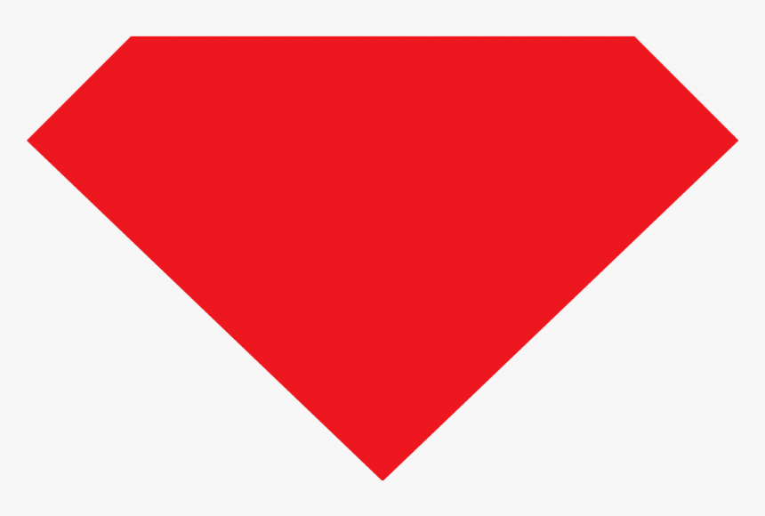 Red Superman Diamond Outline Only