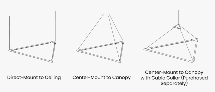 Juniper Suspended Lighting Mounting Orientation Thin - Triangle, HD Png ...