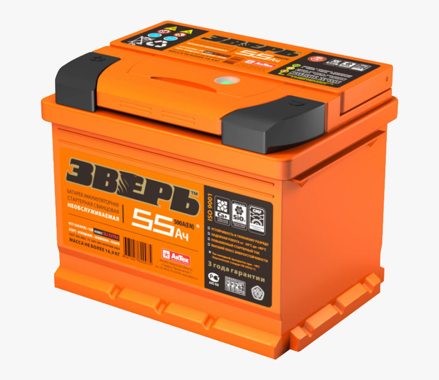 Automotive Battery Png Image - Аккумулятор Зверь 60 Ампер, Transparent ...