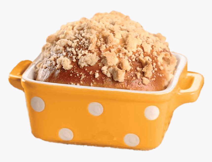 Sweet Bread In Yellow Polka Dot Pot - Cobbler, HD Png Download ...