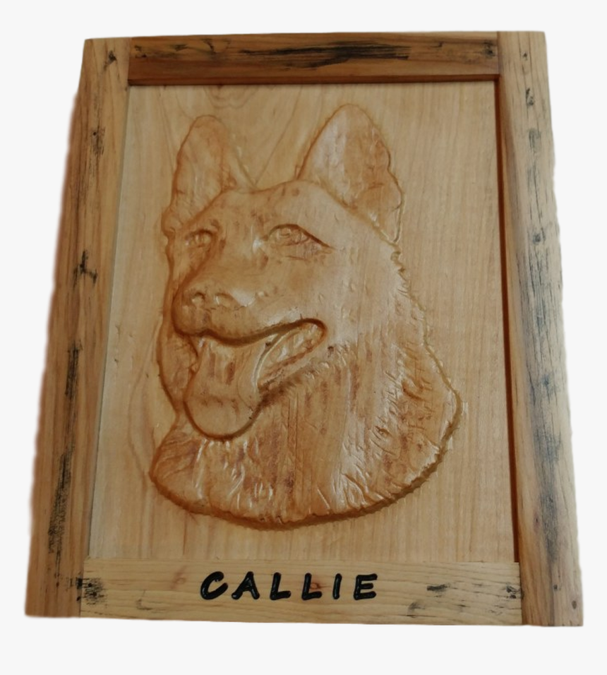 Callie German Shepherd Carved Wall Portrait - Wood Carved German ...