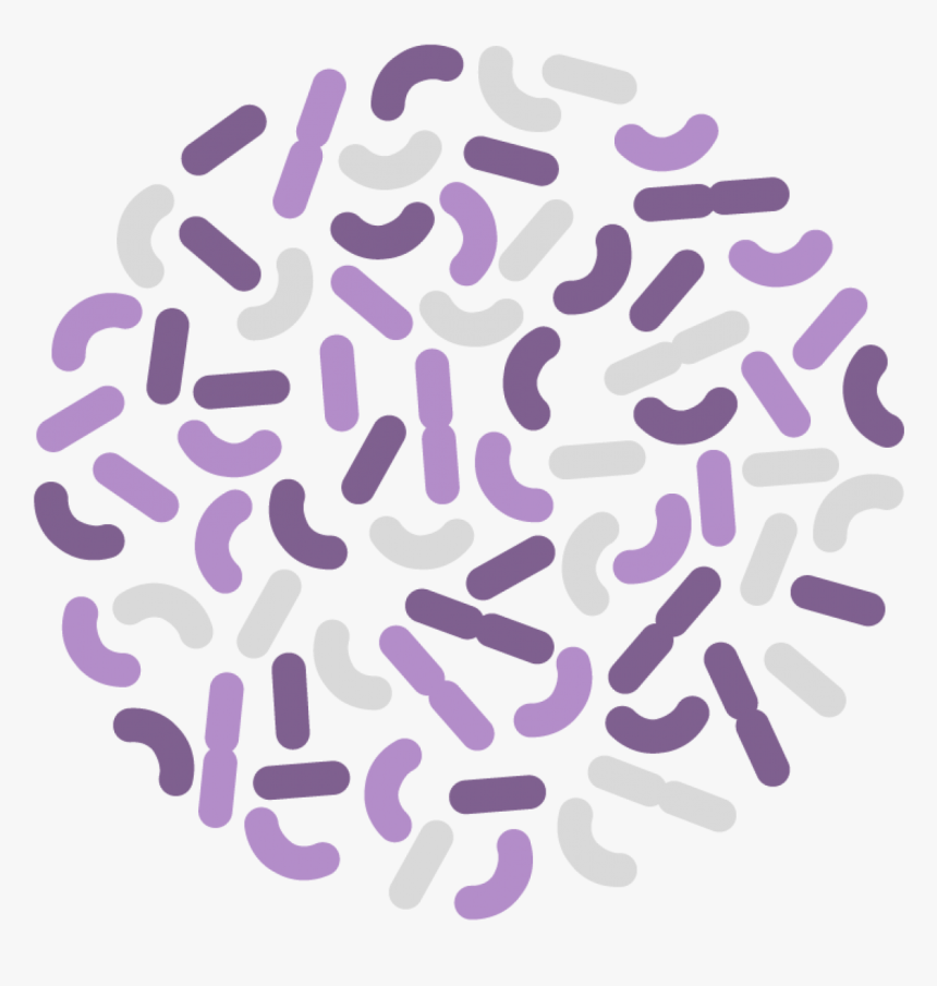 Simple Bacteria Illustration In Purple And Beige - Probiotics And ...