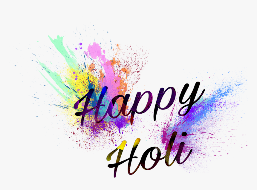 Transparent Happy Holi Text Png - الوان الهولي مكه, Png Download ...
