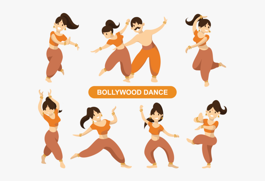 Indian Bollywood Dancing Vector - Indian Dancing Vector Png ...
