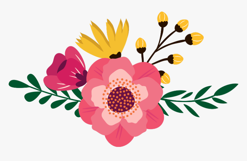 Flower Chic Cliparts Transparent - Boho Chic Floral Clip Art, HD Png ...
